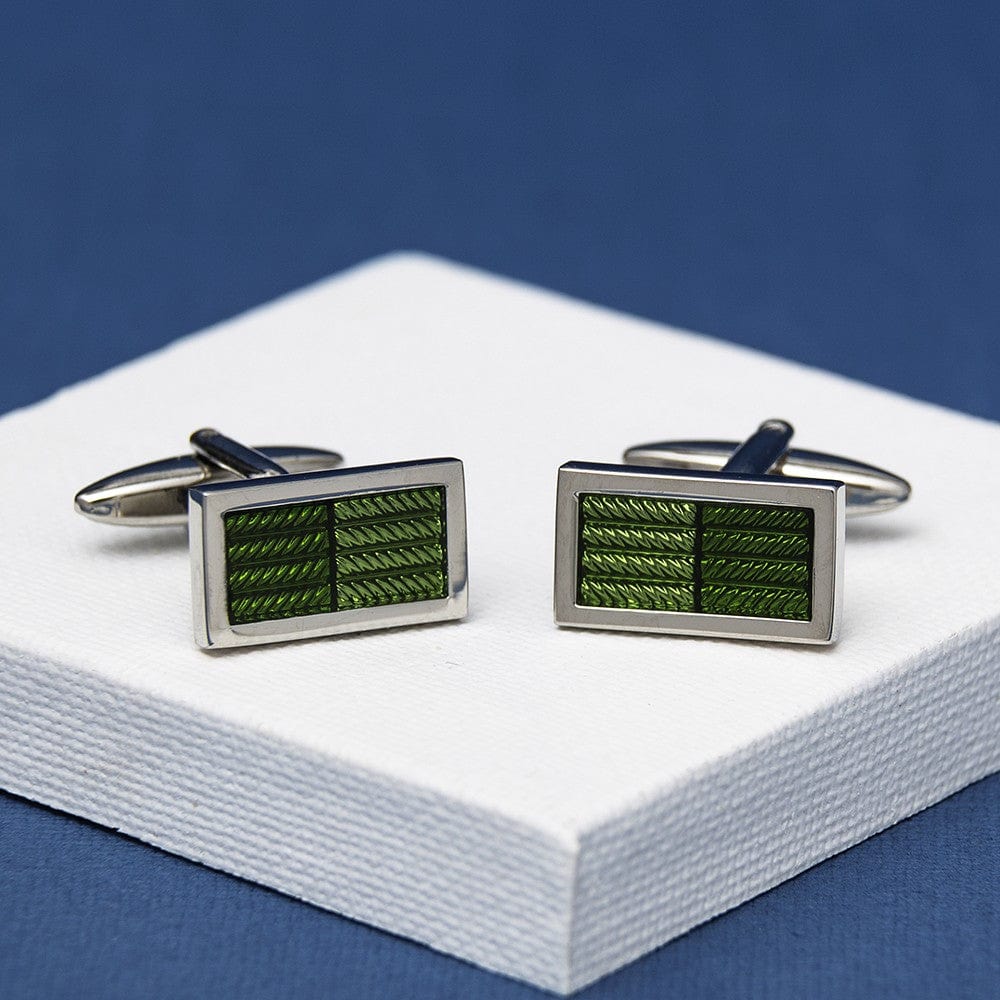 Modern Green Cufflinks | Cheap Cufflinks UK