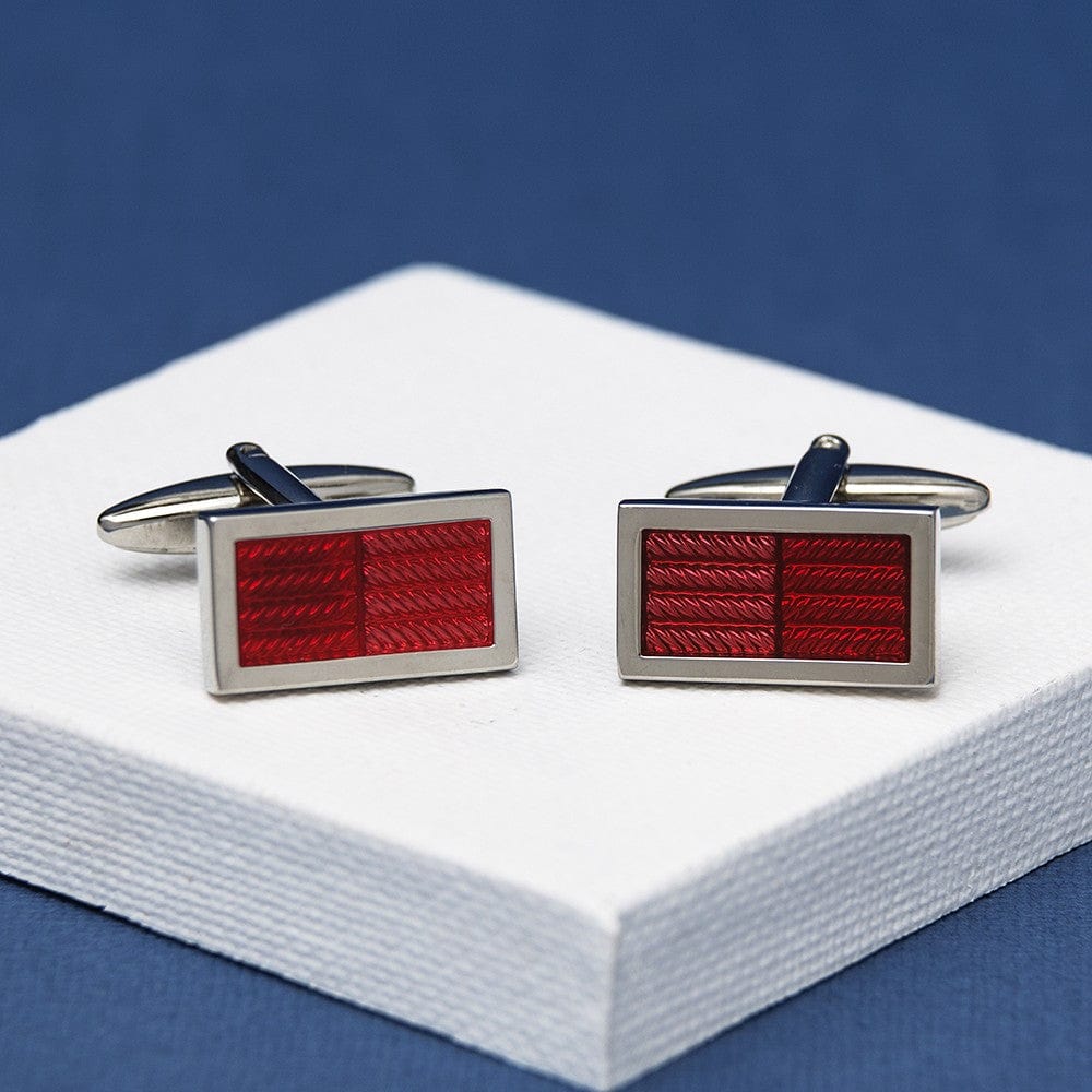 Red Cufflinks UK | Modern Designer Cufflinks for Men| Cool Cufflinks