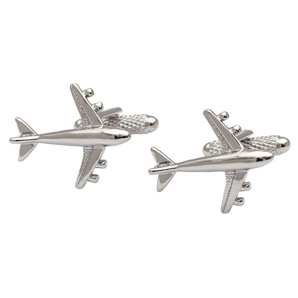 Silver Aeroplane Cufflinks | Boeing 747 Plane Cufflinks | Aviation ...