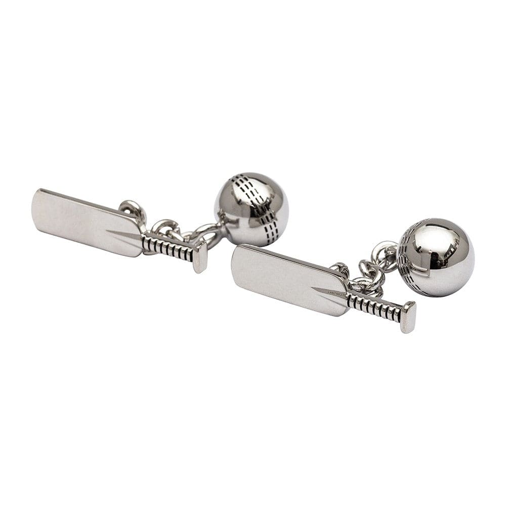 Cricket Bat and Ball Chain-Link Cufflinks | Sport Cufflinks