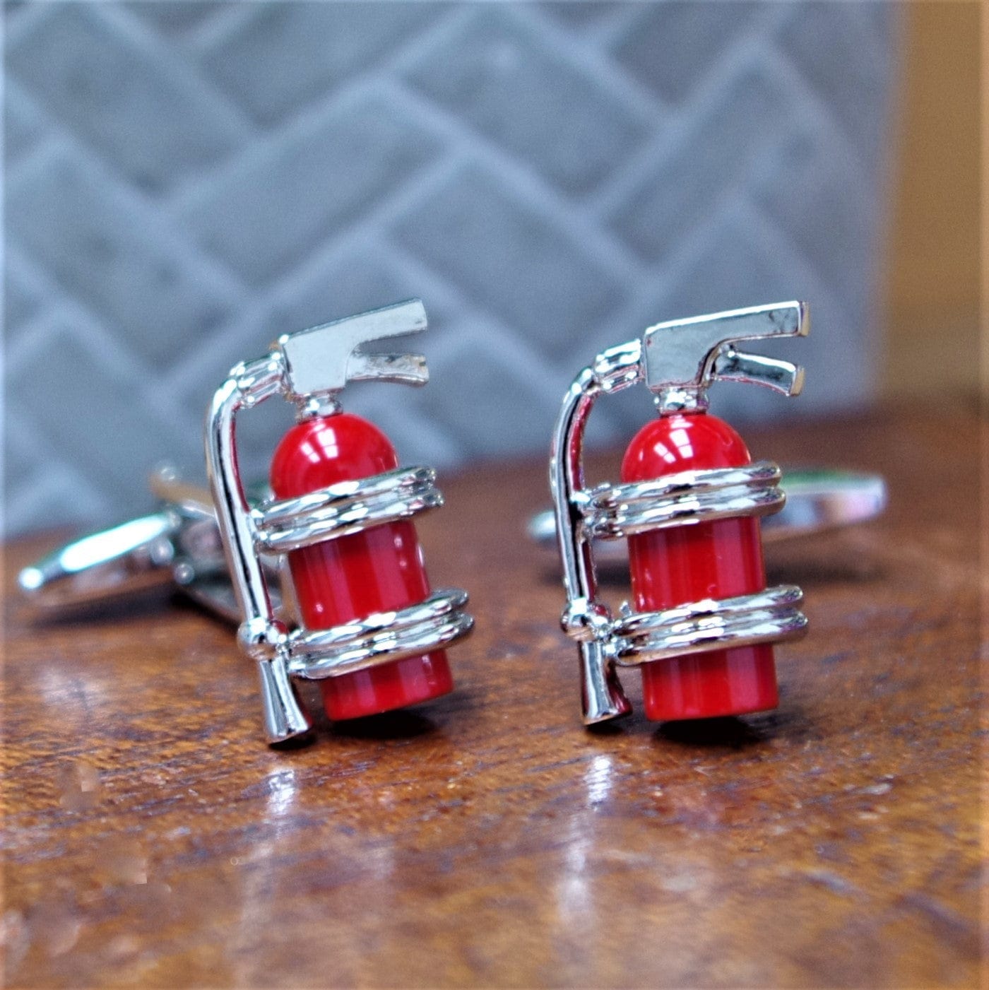 Fire Extinguisher Cufflinks | Fireman Cufflinks