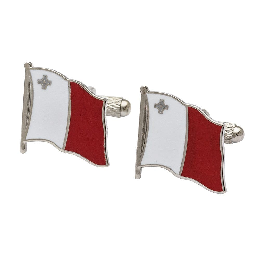 Flag of Malta Cufflinks | Maltese Flag Cufflinks | World Flag Cufflinks.