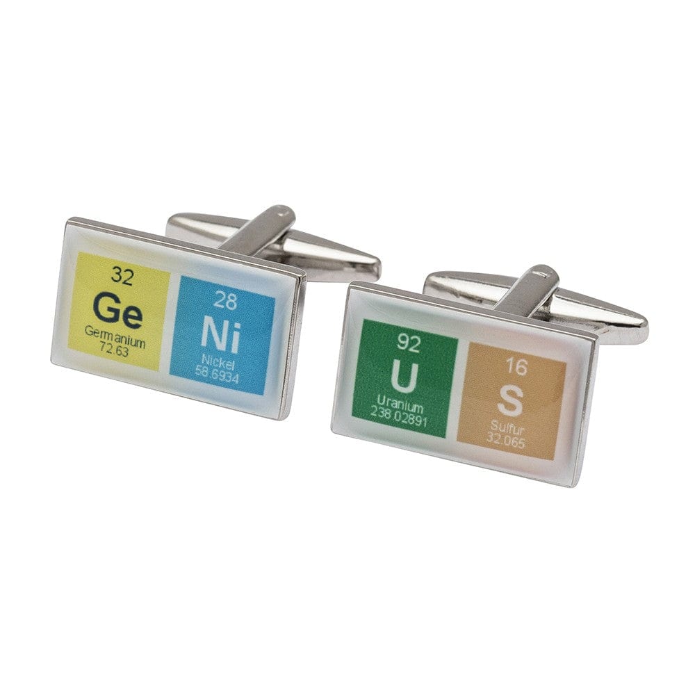 Genius Chemical Symbol Cufflinks | Graduation Cufflinks