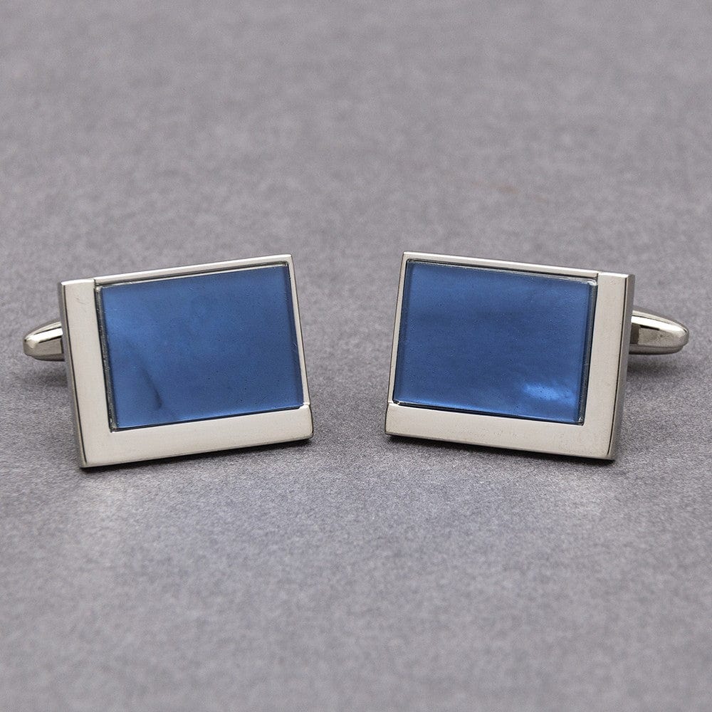 Modern Blue Cufflinks | Blue Wedding Cufflinks UK | Cool Cufflinks