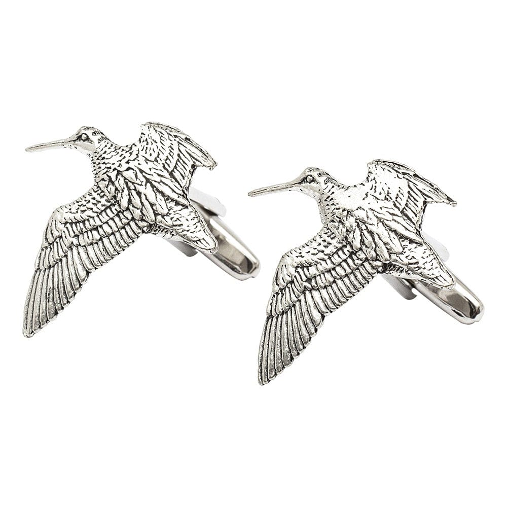 Quality Pewter Woodcock Cufflinks | Game Bird Cufflinks | Pewter Cufflinks