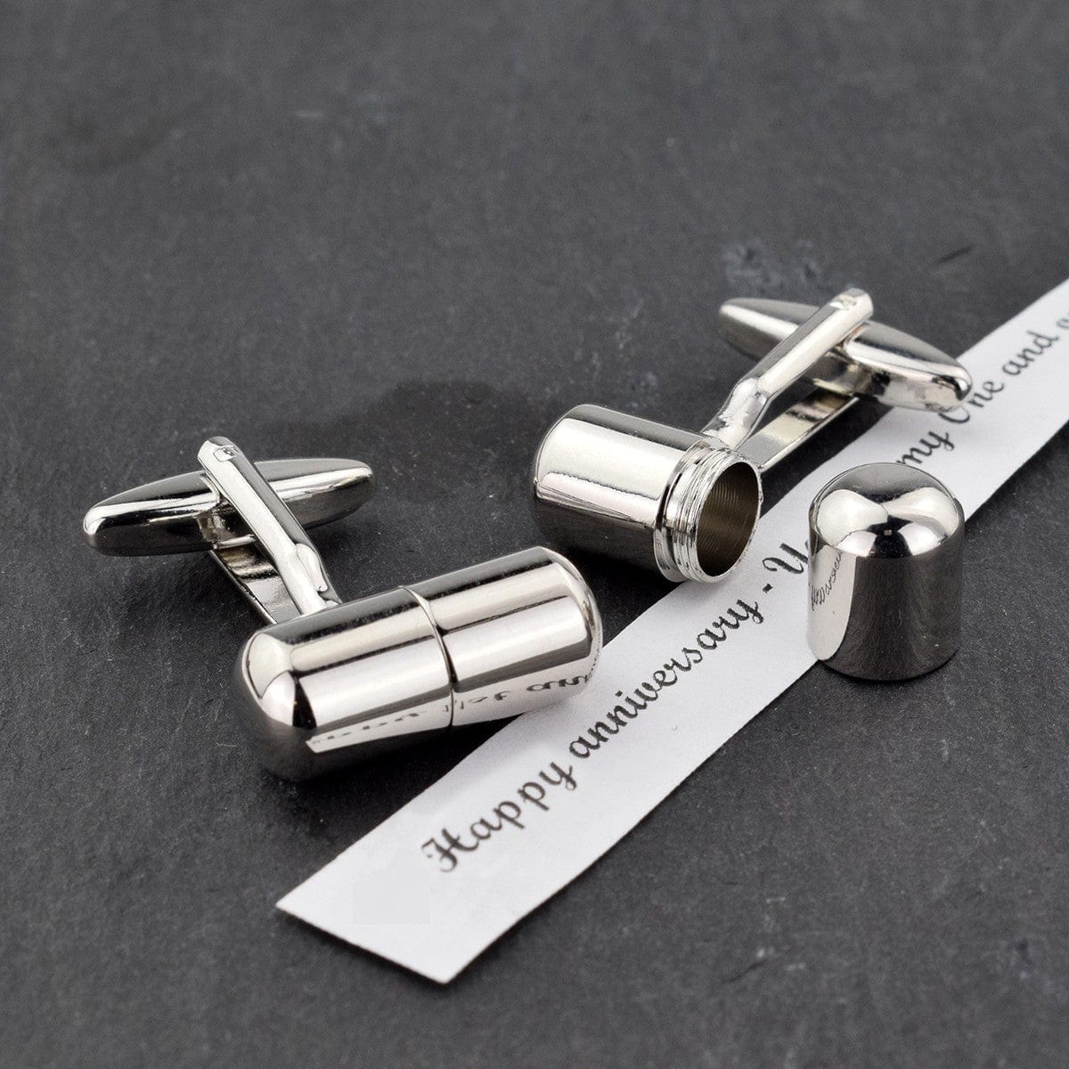 Pill Capsule Cufflinks | Secret message Cufflinks | Novelty Cufflinks