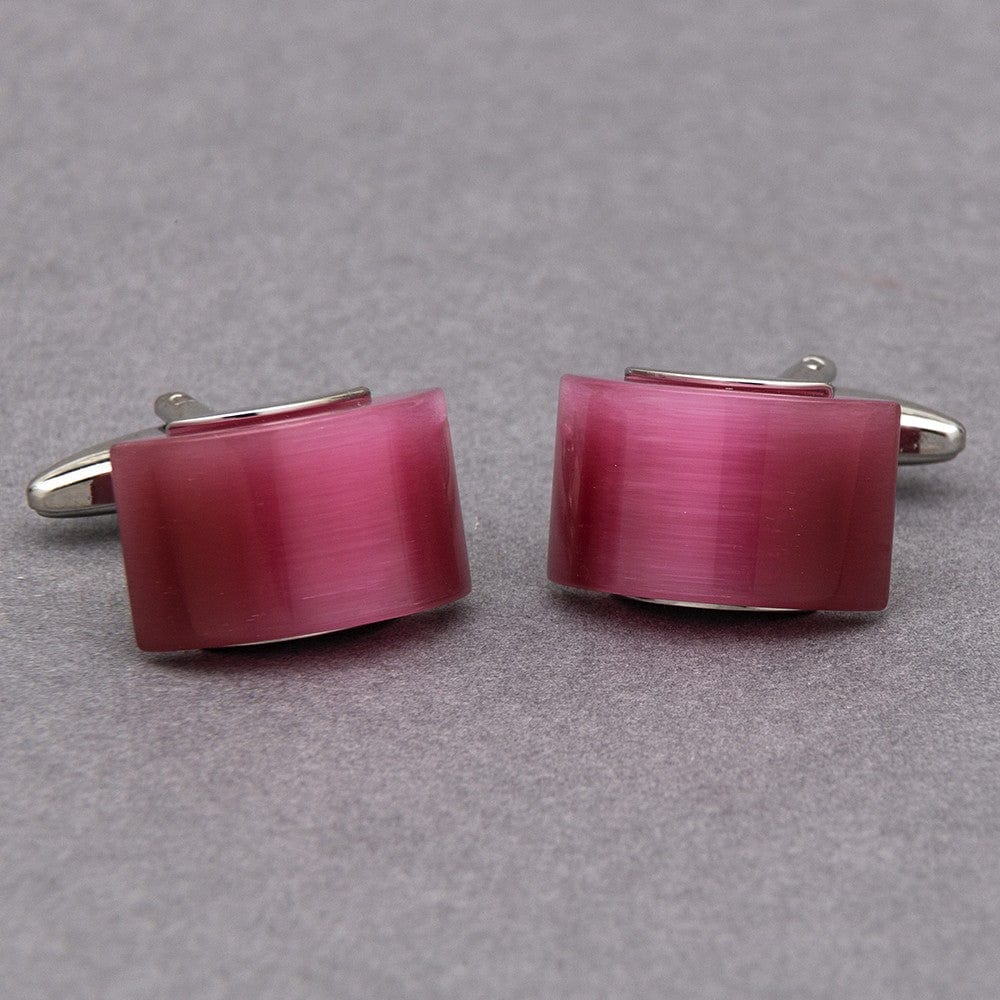 Rose Curved Cufflinks | Pink Cufflinks | Pink Wedding Cufflinks UK