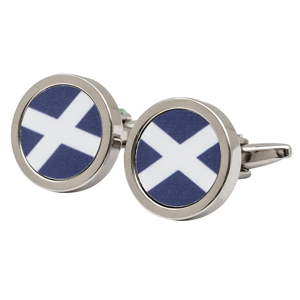 Scottish Saltire Flag Cufflinks | St Andrews Day Scotland Cufflinks