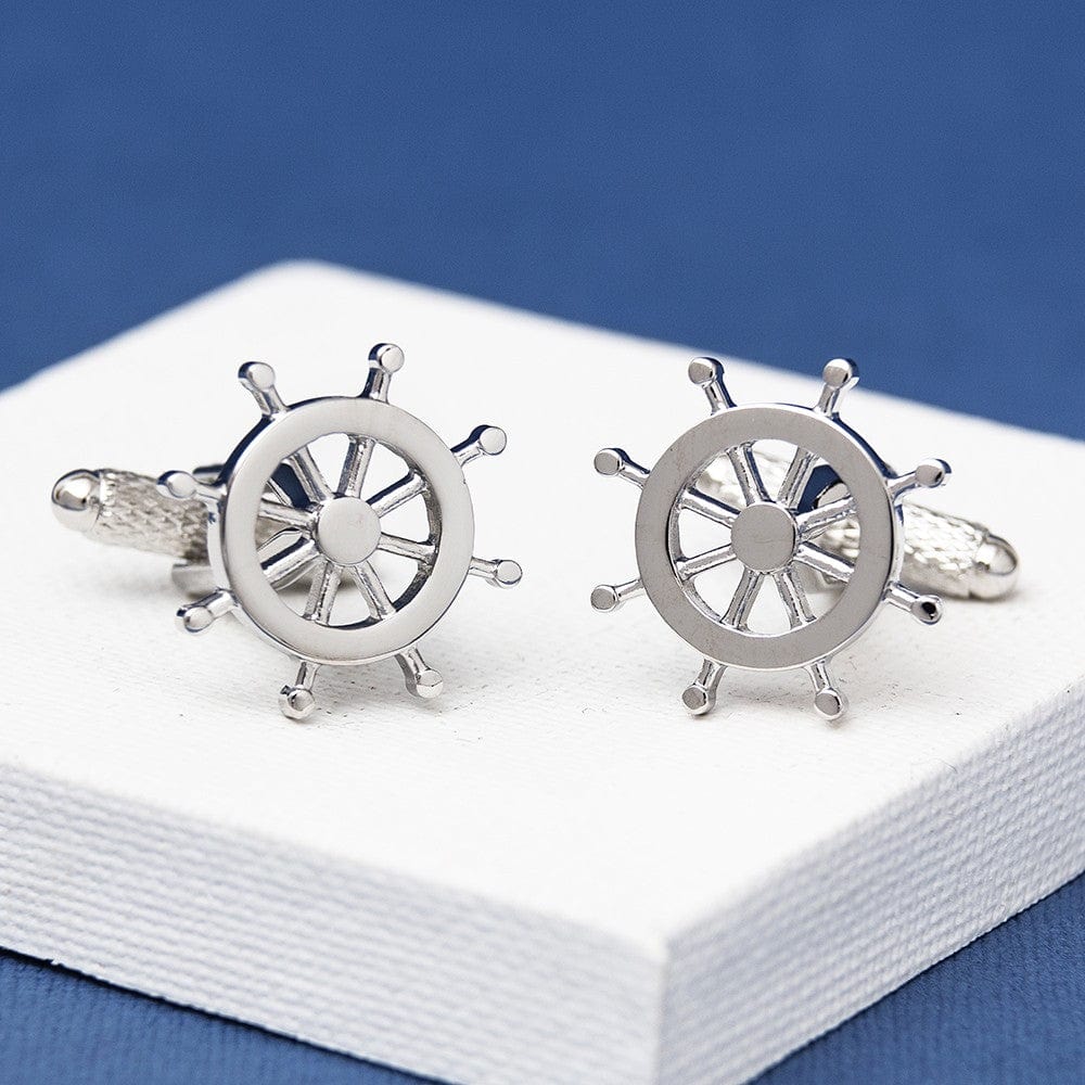 Ships Wheel Cufflinks | Nautical Cufflinks | Boat Sailing Themed Cufflinks