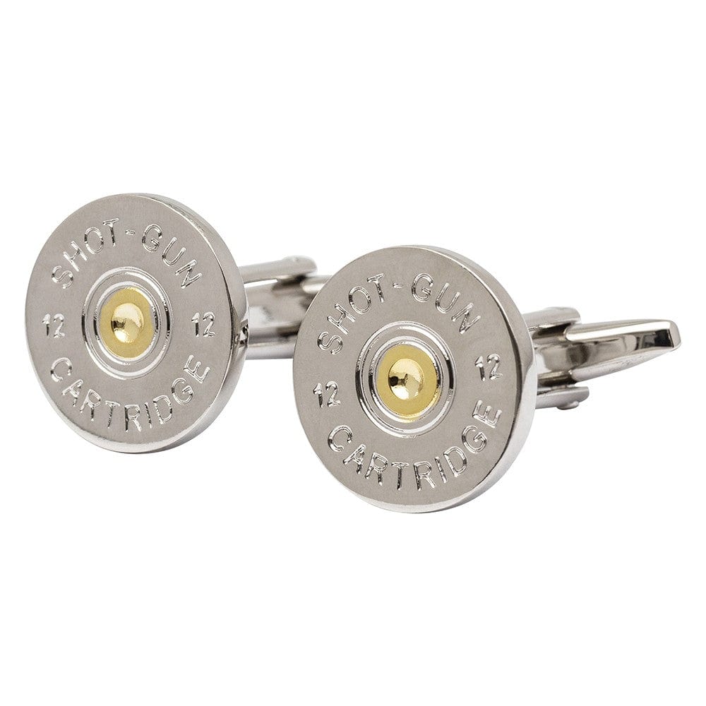 Two Tone Shotgun Cartridge Cap Cufflinks | Sports Shooting Cufflinks