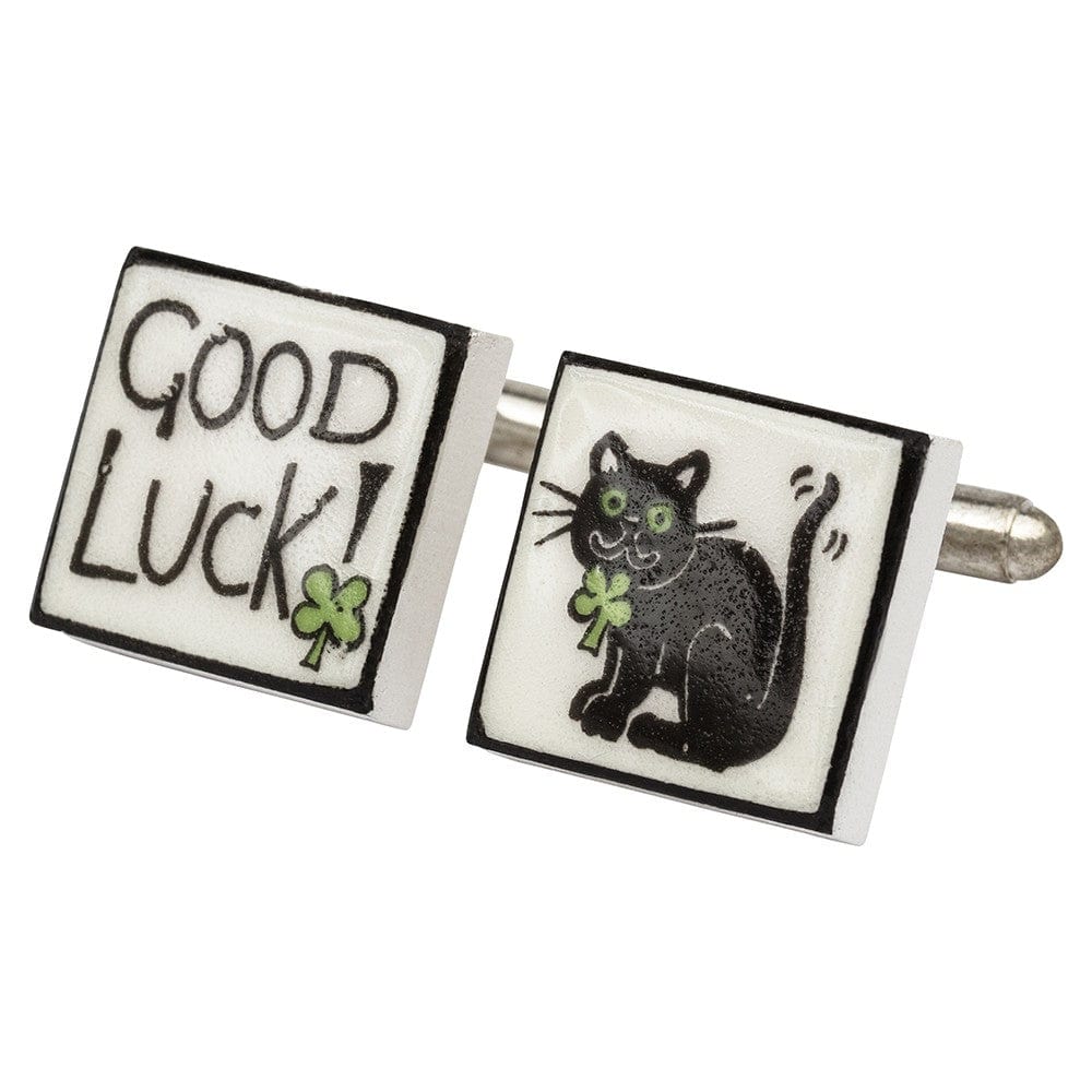 Good Luck Black Cat Cufflinks | Animal Cufflinks | Feline Cufflinks